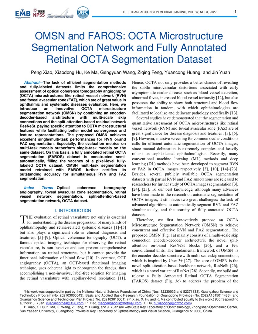 Omsn And Faros Octa Microstructure Segmentation Network And Fully