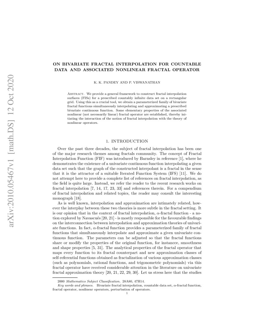 On Bivariate Fractal Interpolation for Countable Data and Associated Nonlinear Fractal Operator ...