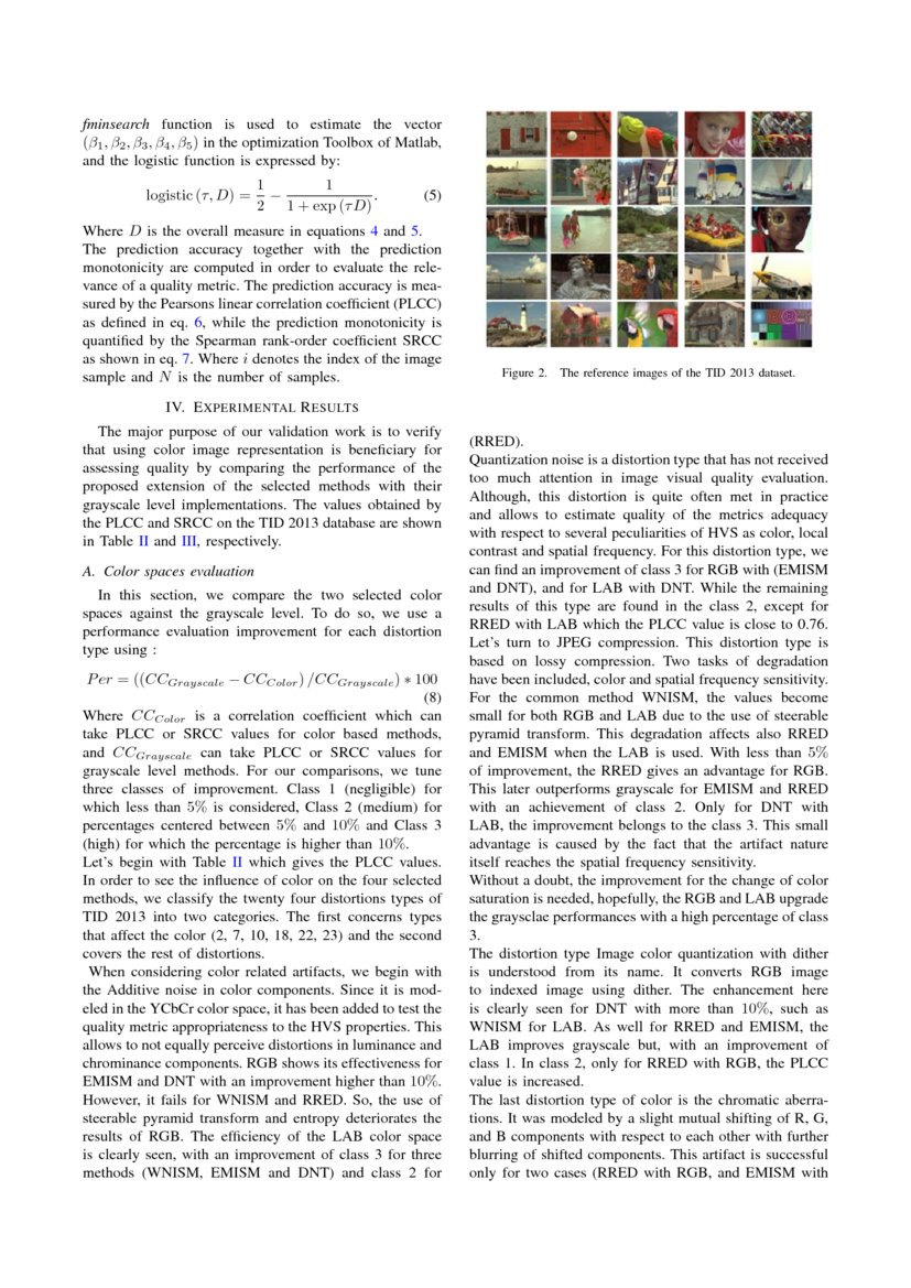 On color image quality assessment using natural image statistics | DeepAI