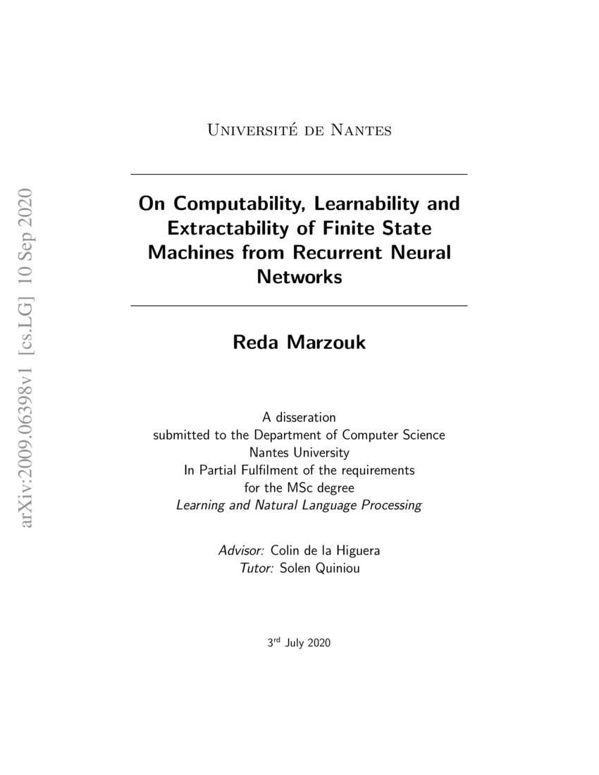 On Computability Learnability And Extractability Of Finite State 4408