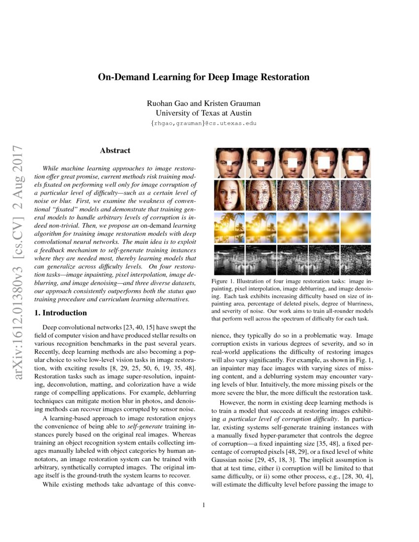 On-Demand Learning for Deep Image Restoration | DeepAI