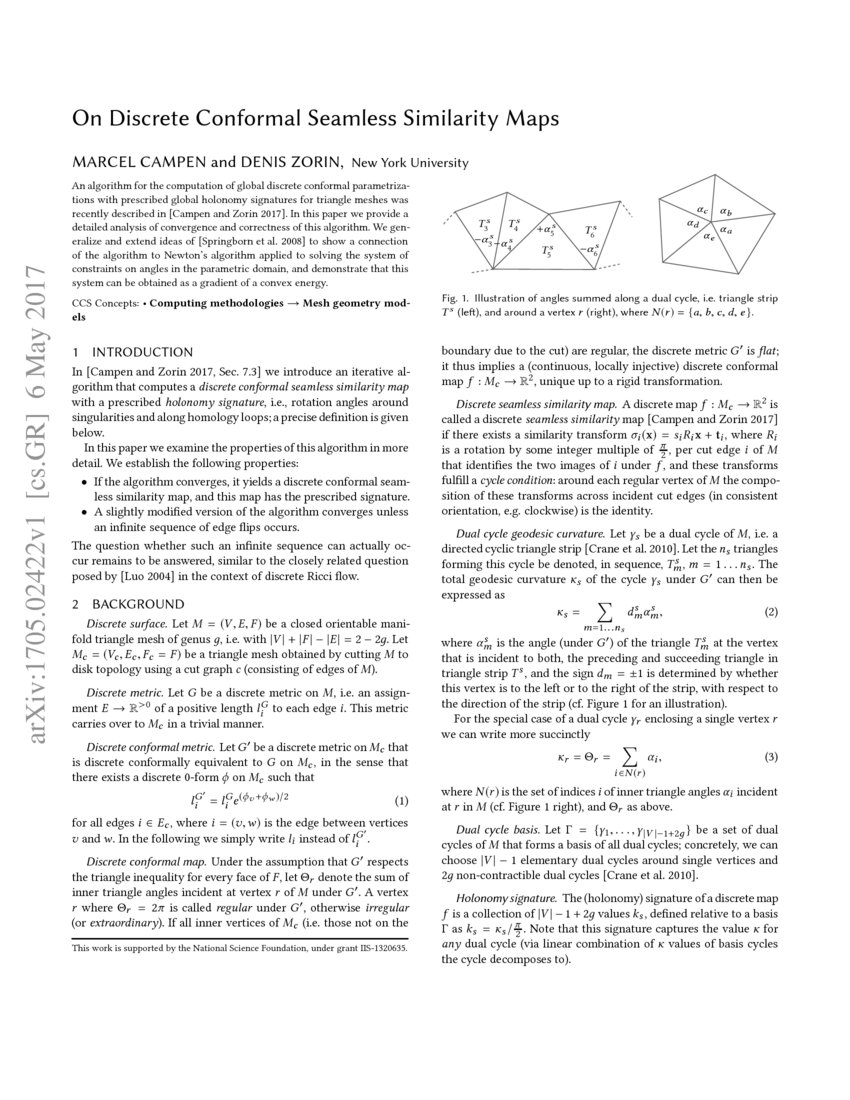 On Discrete Conformal Seamless Similarity Maps | DeepAI