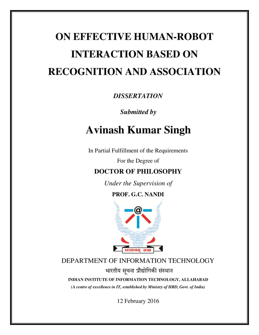 On effective human robot interaction based on recognition and ...