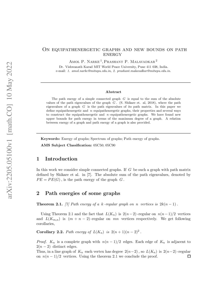 On equipathenergetic graphs and new bounds on path energy | DeepAI