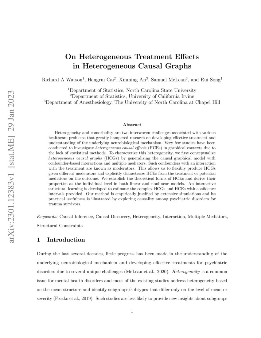 On Heterogeneous Treatment Effects in Heterogeneous Causal Graphs | DeepAI