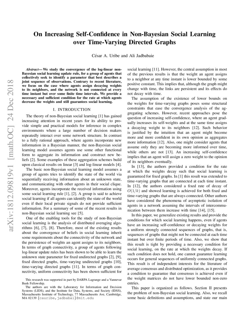 On Increasing Self-Confidence in Non-Bayesian Social Learning over Time ...