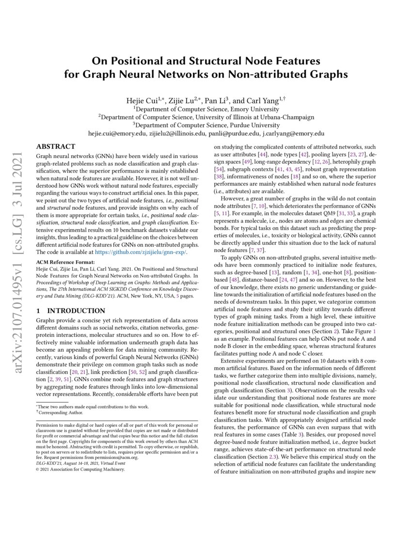 On Positional And Structural Node Features For Graph Neural Networks On