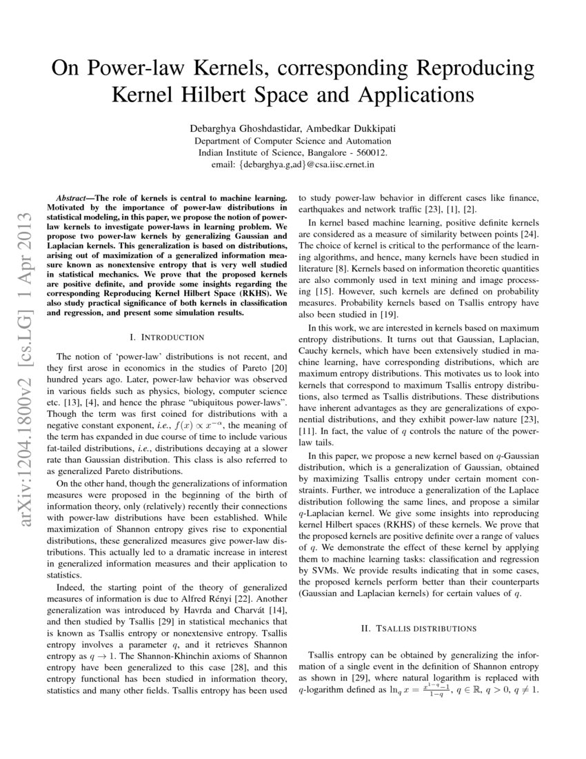 On Power-law Kernels, corresponding Reproducing Kernel Hilbert Space ...