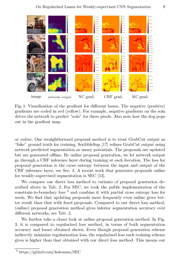 On Regularized Losses for Weakly-supervised CNN Segmentation | DeepAI
