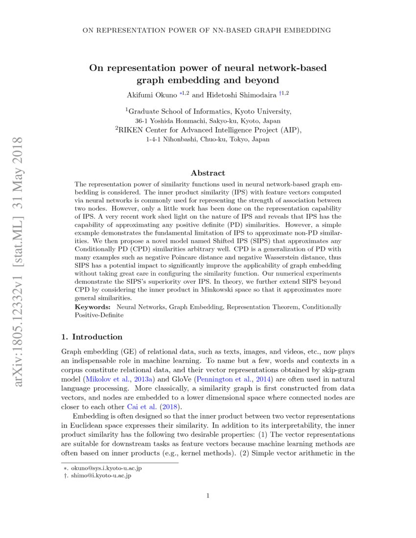 On Representation Power Of Neural Network Based Graph Embedding And