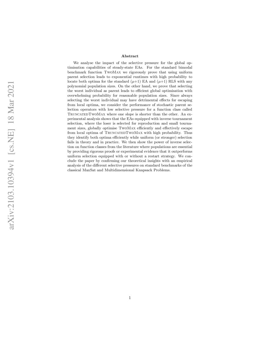 On Steady State Evolutionary Algorithms And Selective Pressure Why Inverse Rank Based