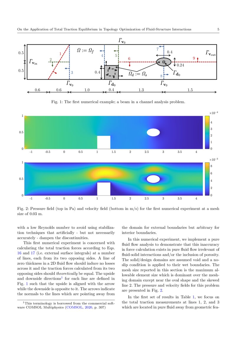 On the Application of Total Traction Equilibrium in Topology Optimization of Fluid-Structure ...