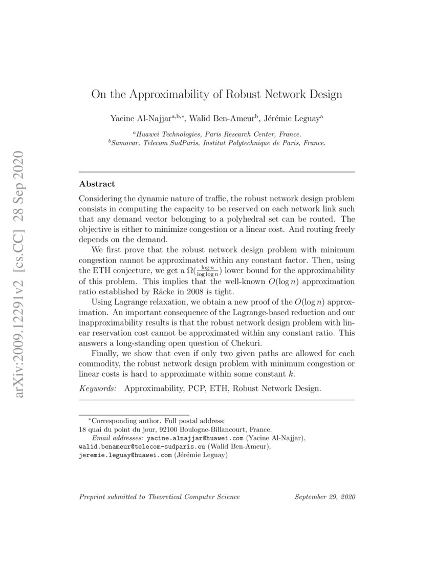 On The Approximability Of Robust Network Design Deepai