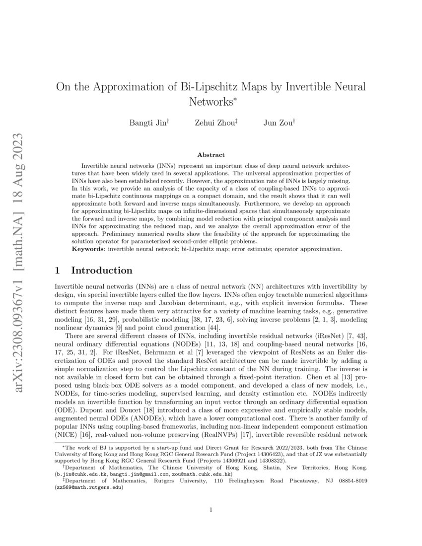 On The Approximation Of Bi Lipschitz Maps By Invertible Neural Networks