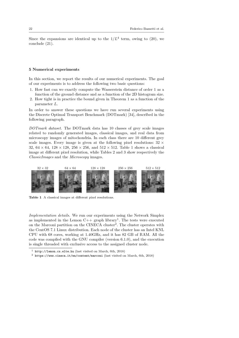 On The Computation Of Kantorovich Wasserstein Distances Between 2d Histograms By Uncapacitated