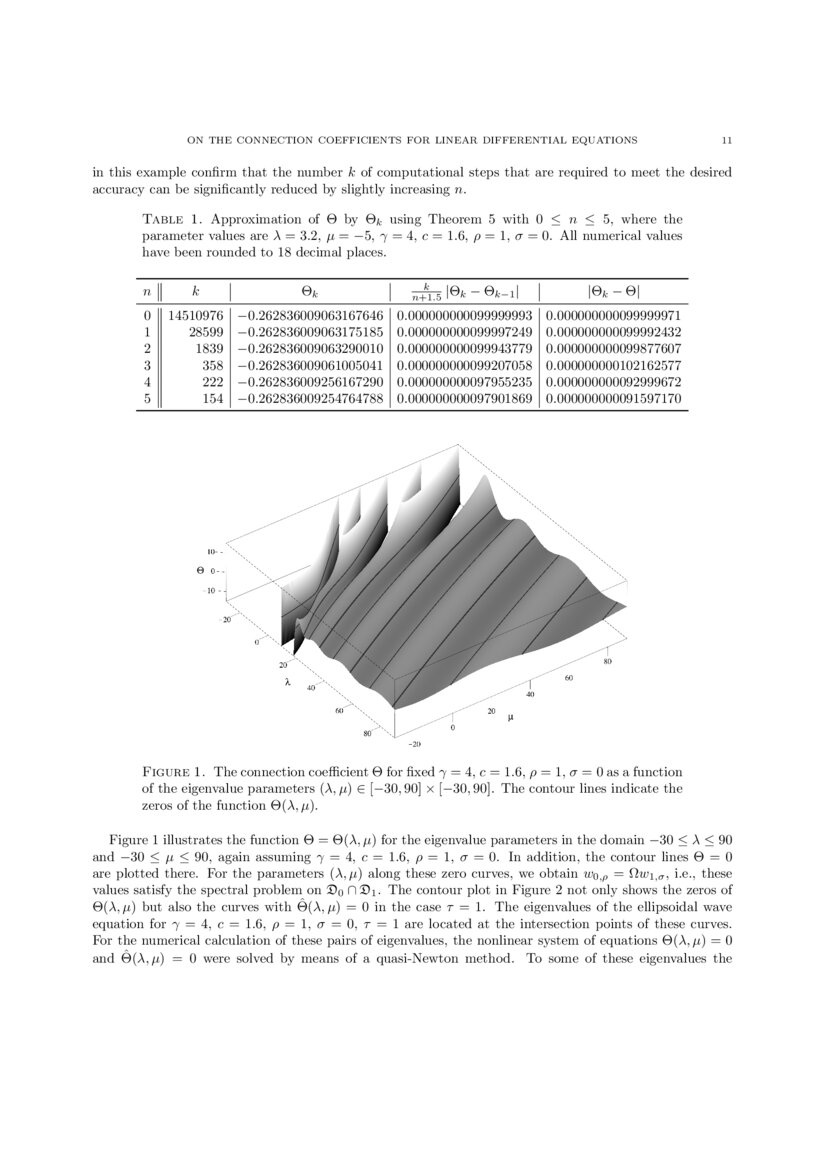 On The Connection Coefficients For Linear Differential Systems With Applications To The