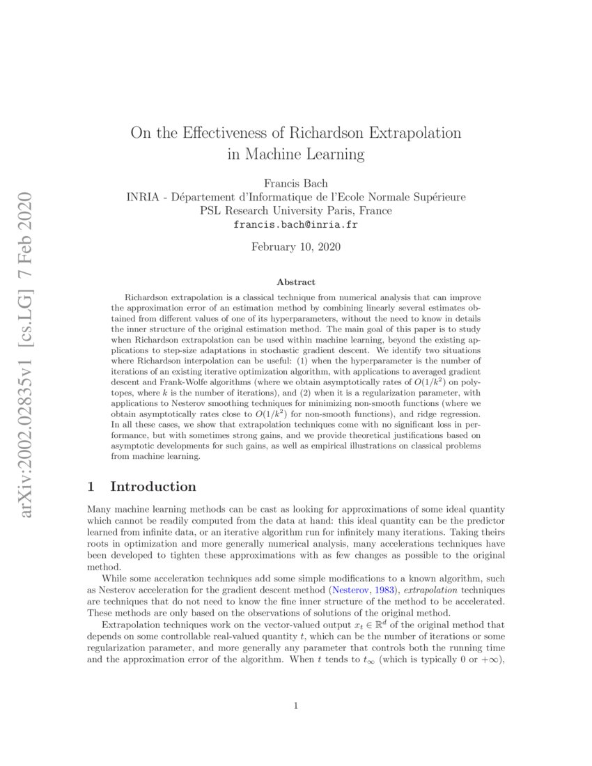 On the Effectiveness of Richardson Extrapolation in Machine Learning ...