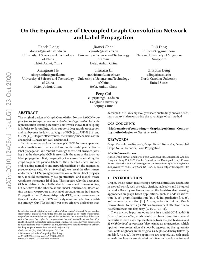 On the Equivalence of Decoupled Graph Convolution Network and Label ...