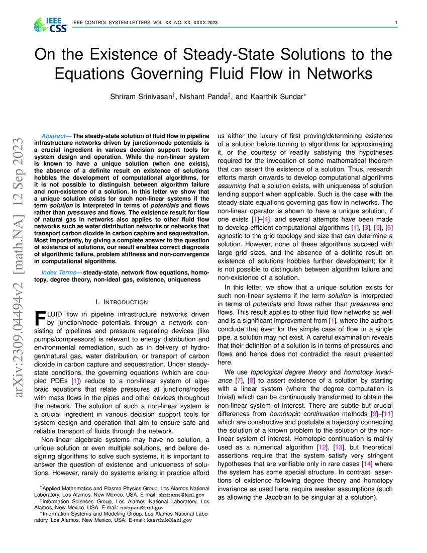 On The Existence Of Steady State Solutions To The Equations Governing
