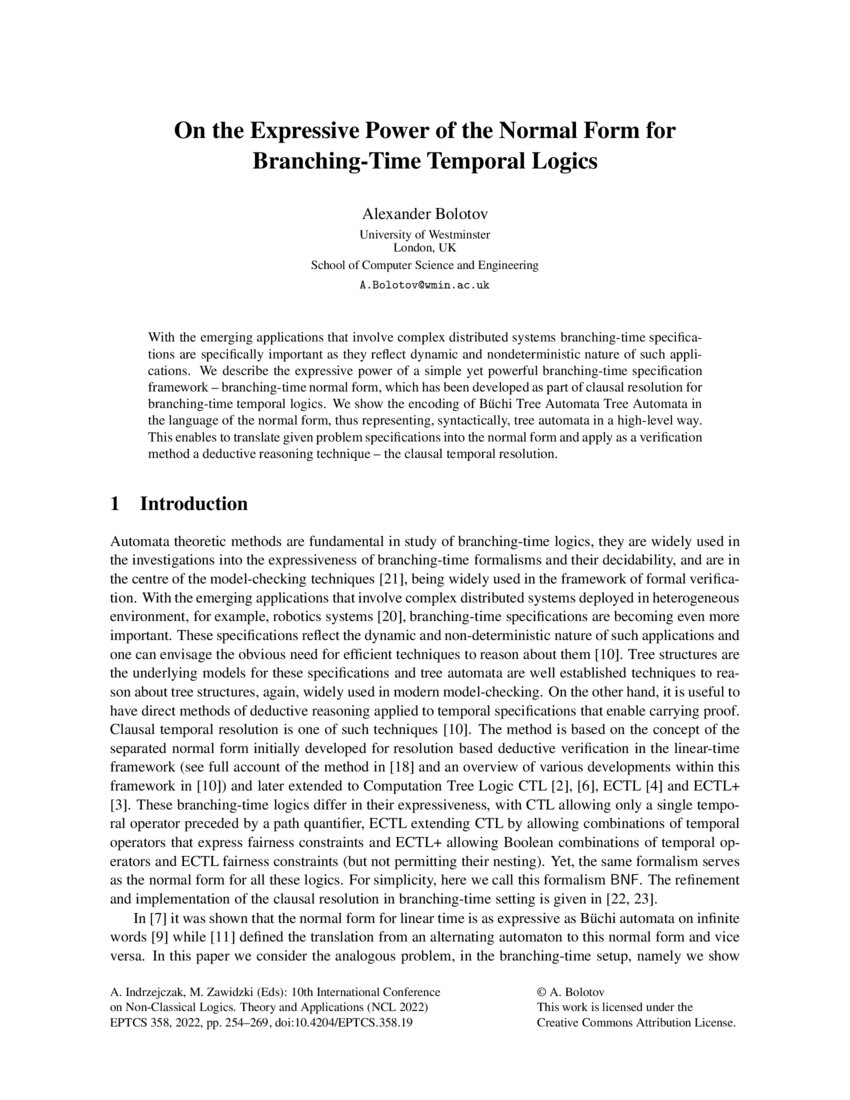 On The Expressive Power Of The Normal Form For Branching Time Temporal Logics Deepai 3867