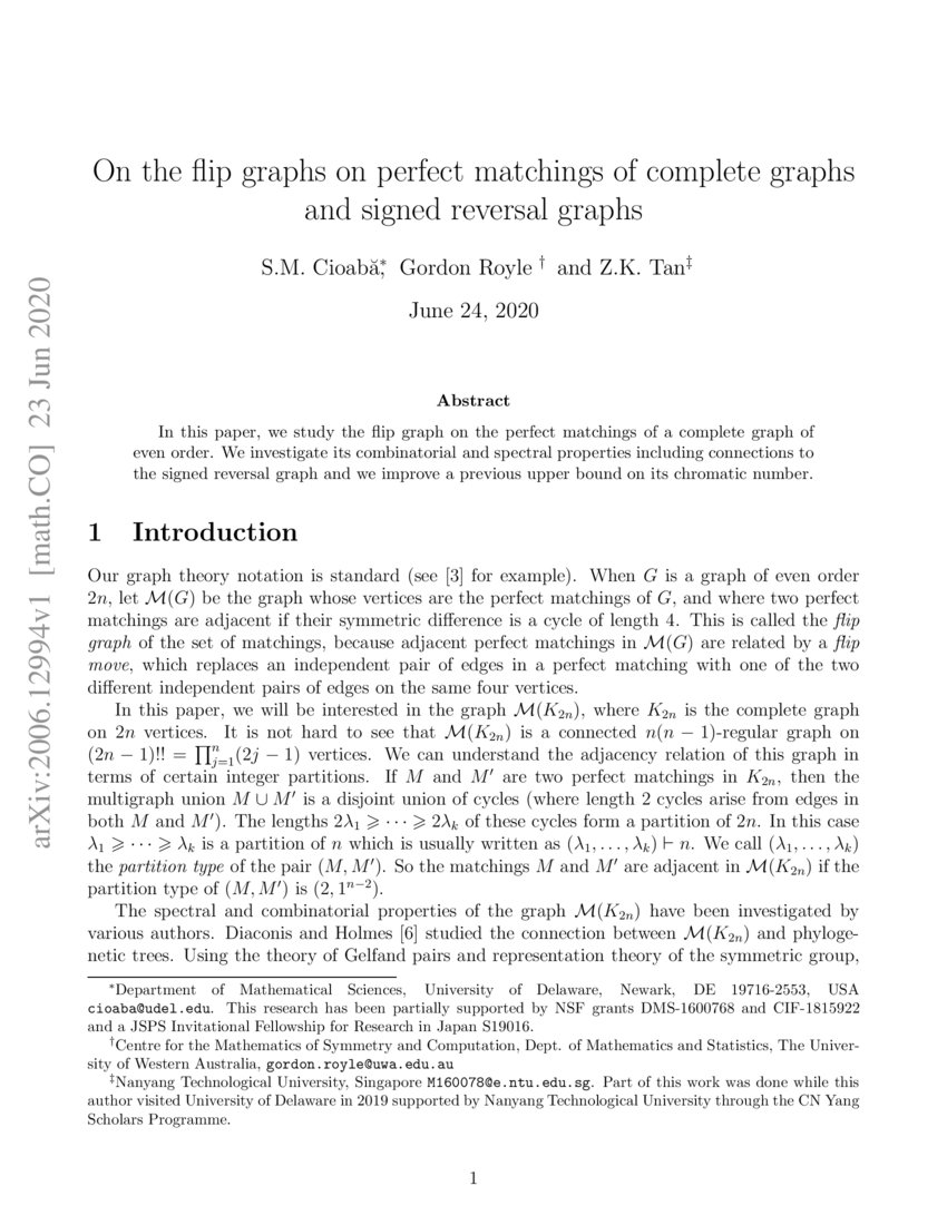 On the flip graphs on perfect matchings of complete graphs and signed ...