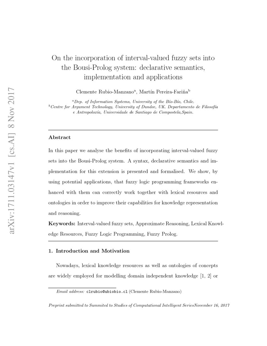 On The Incorporation Of Interval Valued Fuzzy Sets Into The Bousi Prolog System Declarative 8335