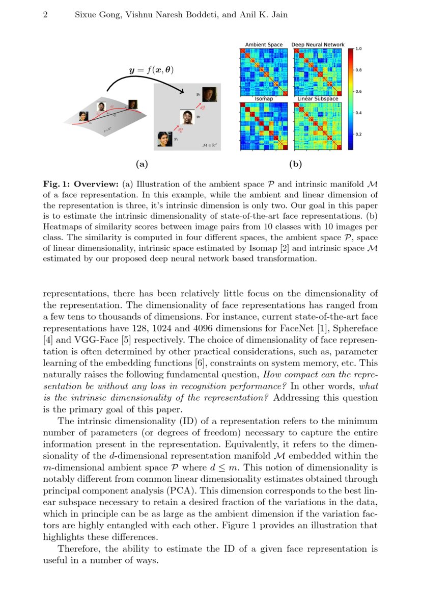 On the Intrinsic Dimensionality of Face Representation | DeepAI