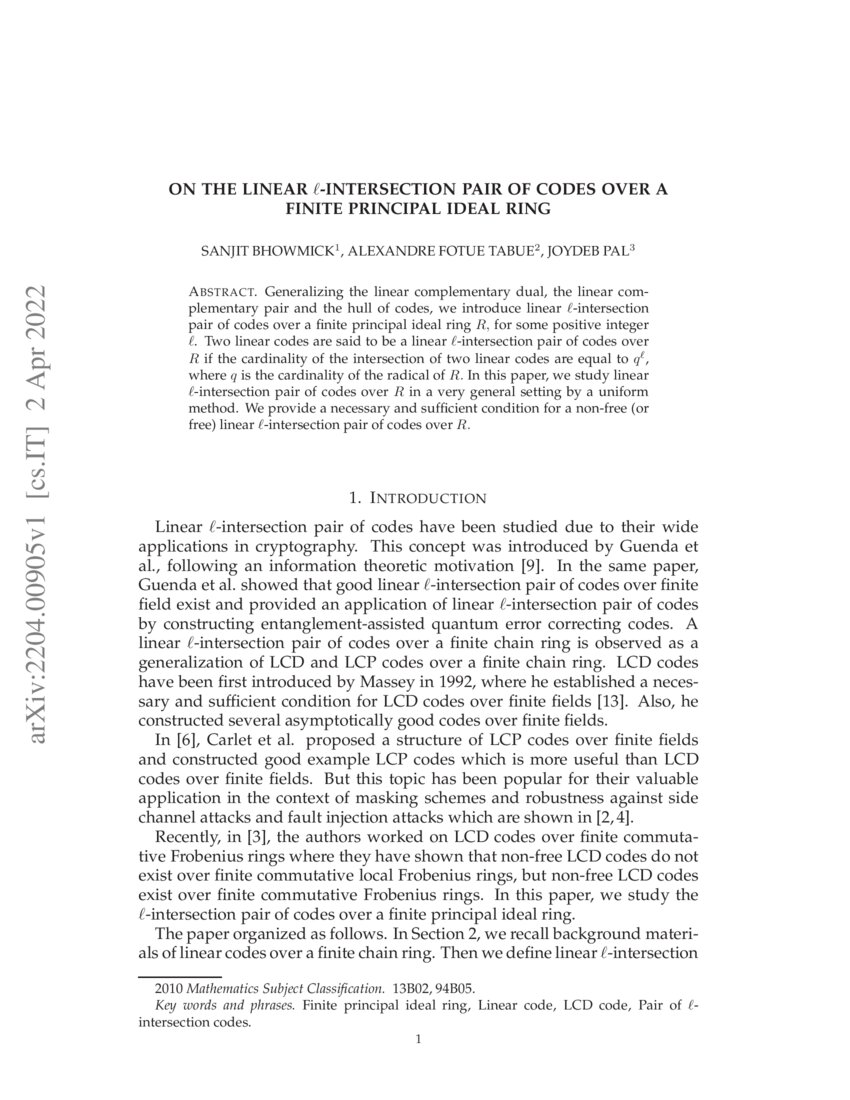 On the linear ℓ-intersection pair of codes over a finite principal ...