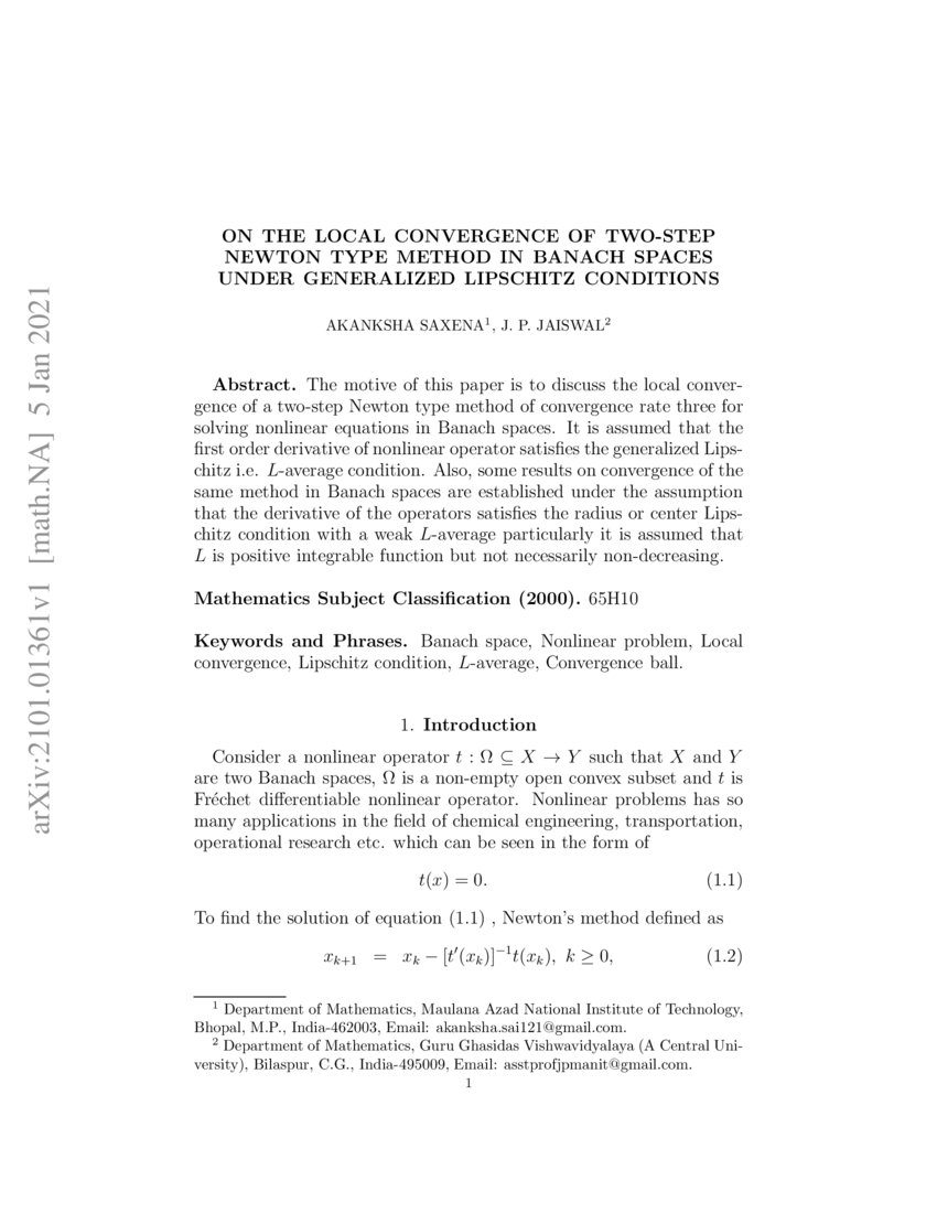On The Local Convergence Of Two Step Newton Type Method In Banach Spaces Under Generalized