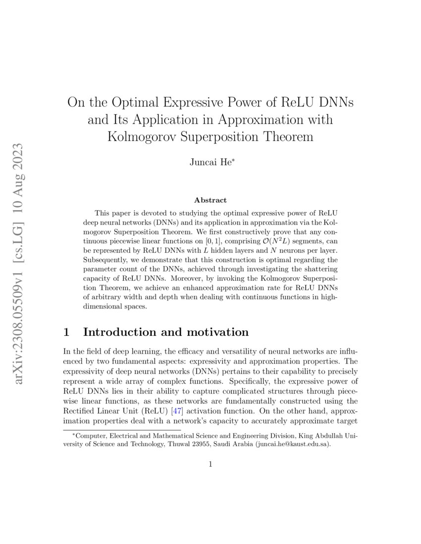 On the Optimal Expressive Power of ReLU DNNs and Its Application in Approximation with ...