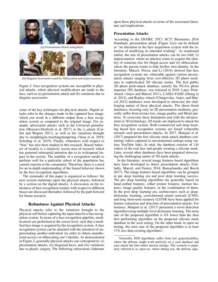 On The Robustness Of Face Recognition Algorithms Against Attacks And