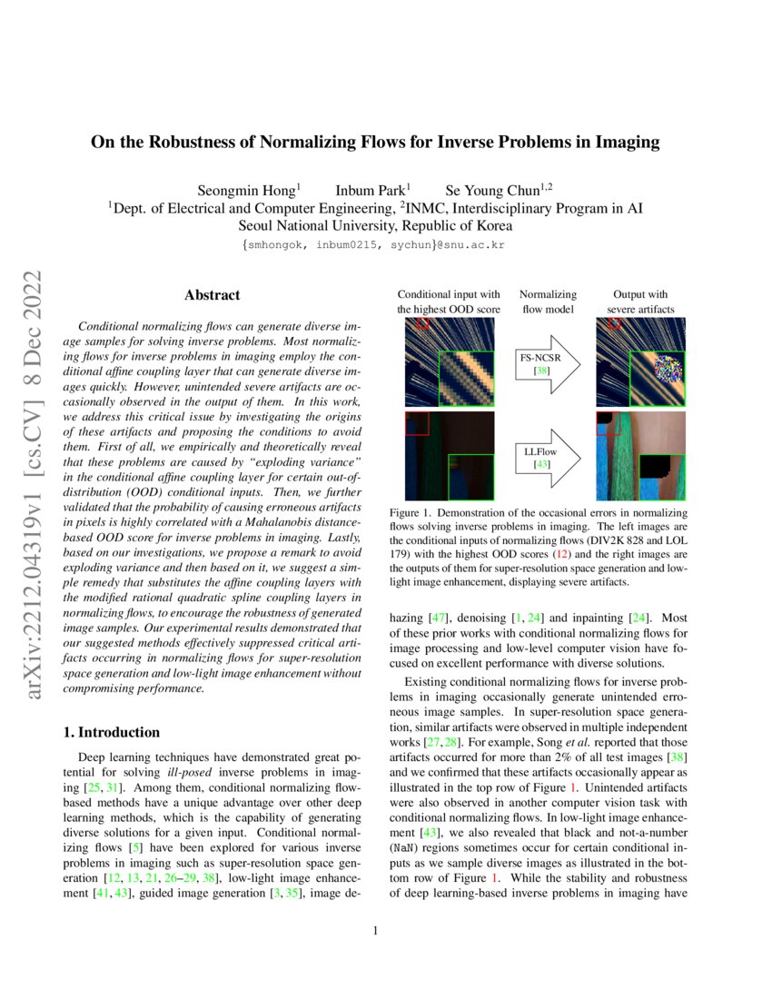 On the Robustness of Normalizing Flows for Inverse Problems in Imaging | DeepAI