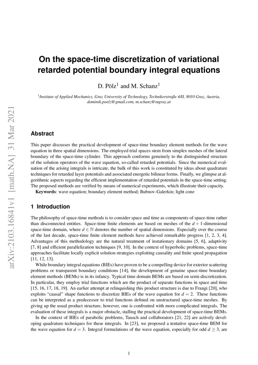 On The Space Time Discretization Of Variational Retarded Potential Boundary Integral Equations
