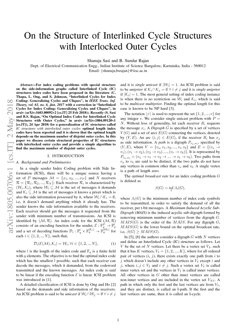 On The Structure Of Interlinked Cycle Structures With Interlocked Outer Cycles Deepai