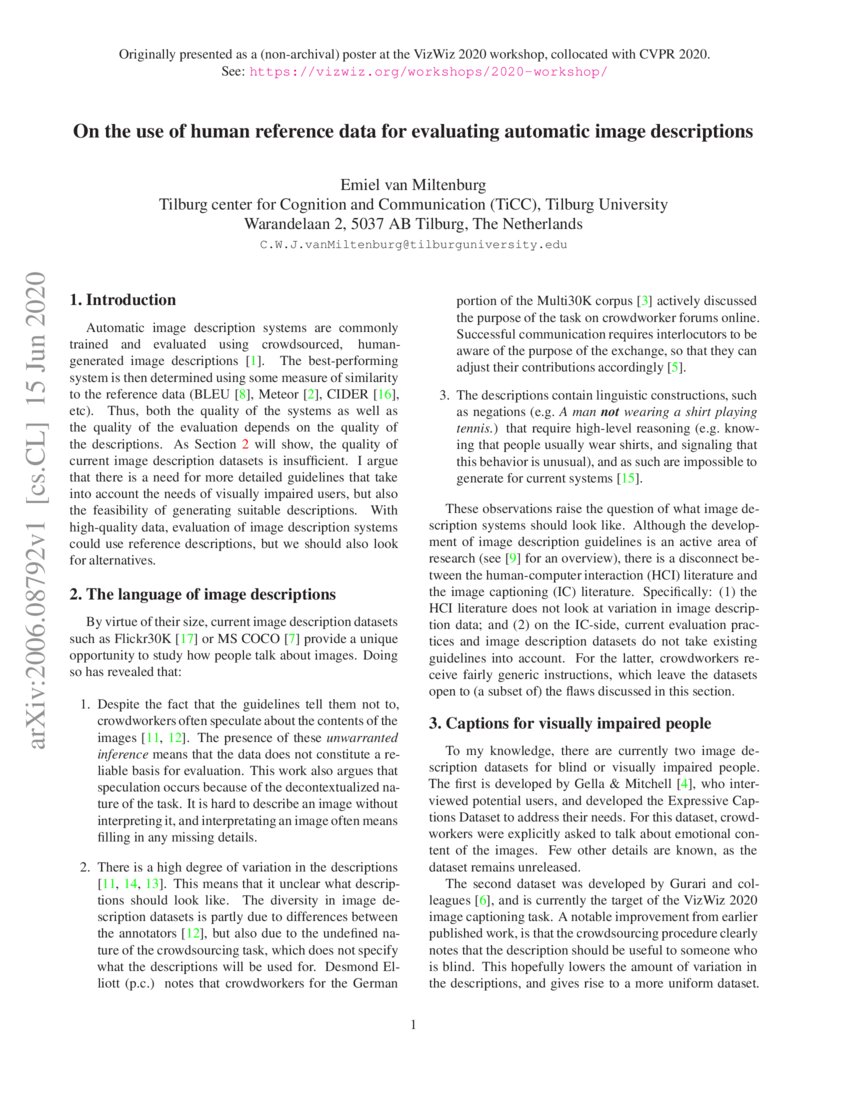 On the use of human reference data for evaluating automatic image ...