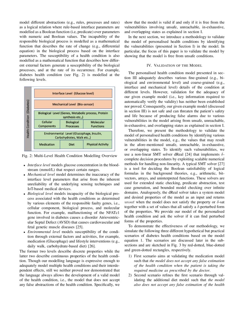On the Validation of Multi-Level Personalised Health Condition Model ...