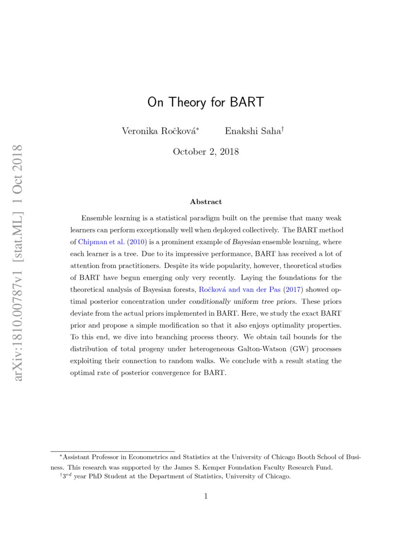On Theory for BART | DeepAI