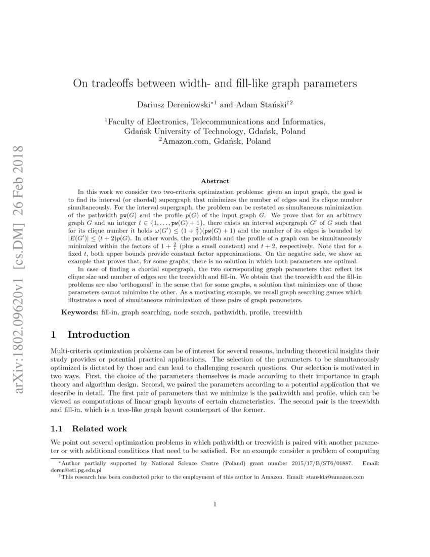 On tradeoffs between width- and fill-like graph parameters | DeepAI