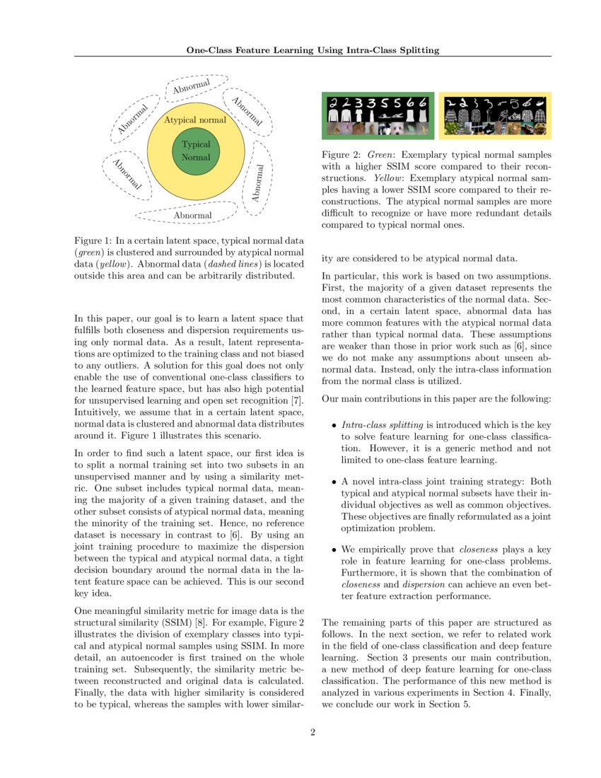One-Class Feature Learning Using Intra-Class Splitting | DeepAI