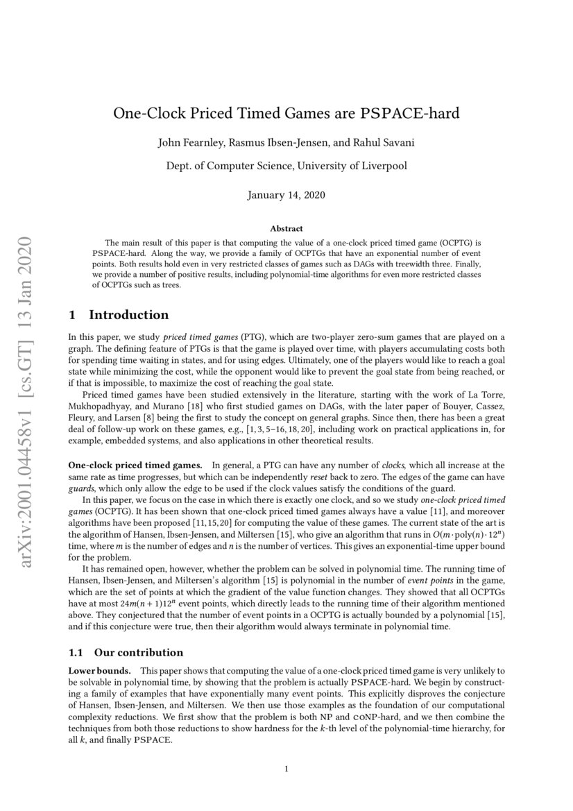 One-Clock Priced Timed Games are PSPACE-hard | DeepAI