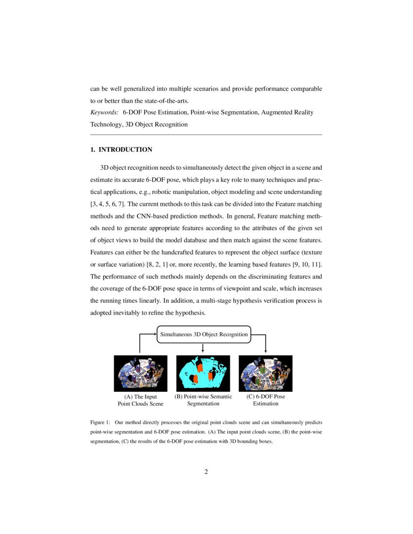 One Point, One Object: Simultaneous 3D Object Segmentation and 6-DOF Pose Estimation | DeepAI