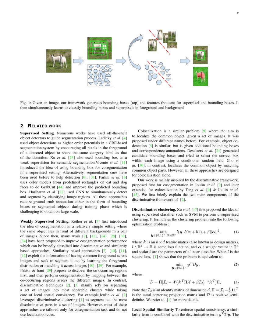 One Shot Joint Colocalization and Cosegmentation | DeepAI