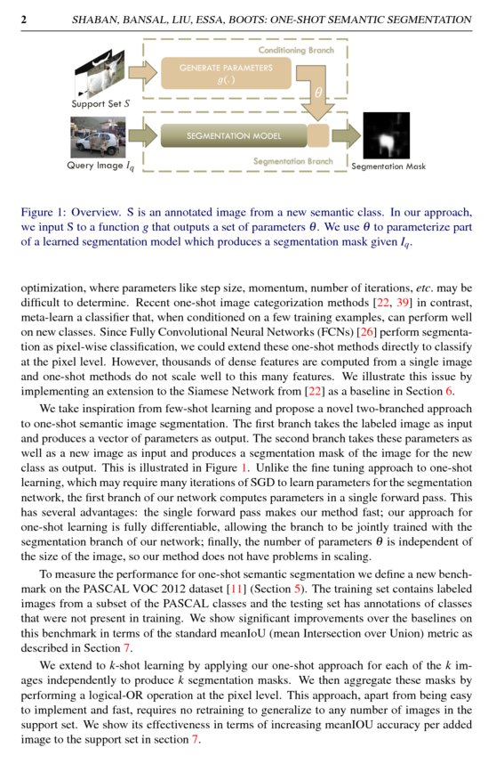 One-Shot Learning for Semantic Segmentation | DeepAI