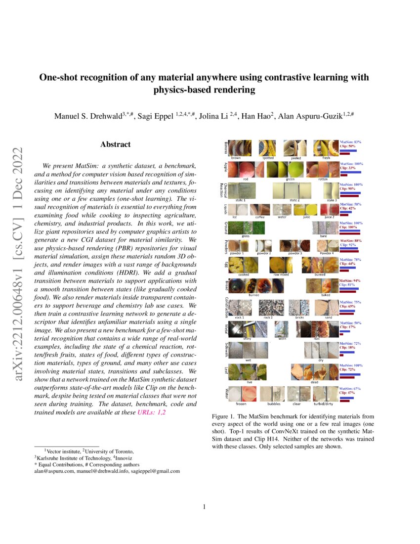 One-shot recognition of any material anywhere using contrastive ...