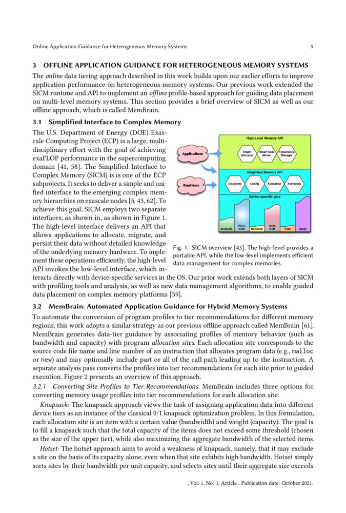 Online Application Guidance for Heterogeneous Memory Systems | DeepAI