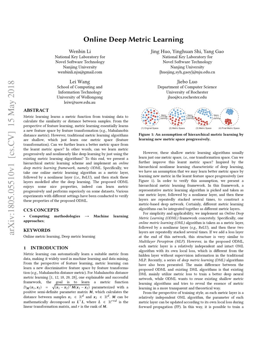 Online Deep Metric Learning | DeepAI