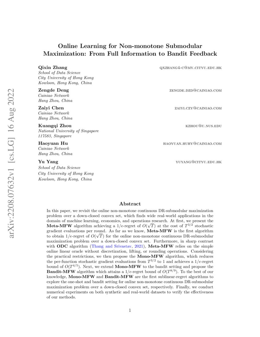 Online Learning For Non Monotone Submodular Maximization From Full Information To Bandit 