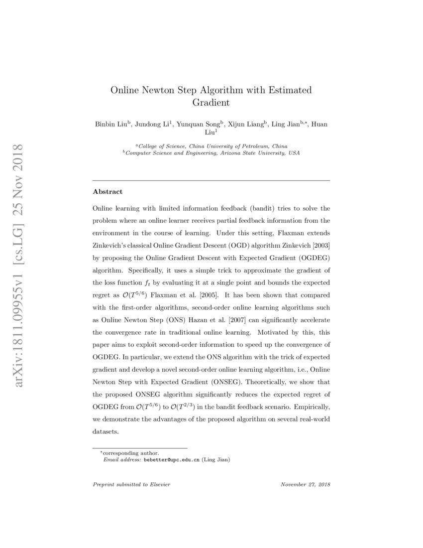 Online Newton Step Algorithm With Estimated Gradient Deepai 4797