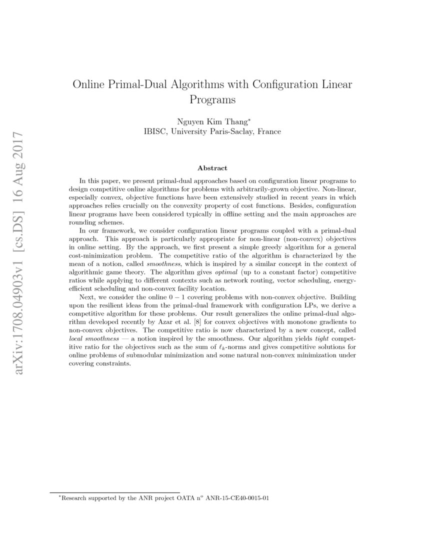 Online Primal-Dual Algorithms with Configuration Linear Programs | DeepAI