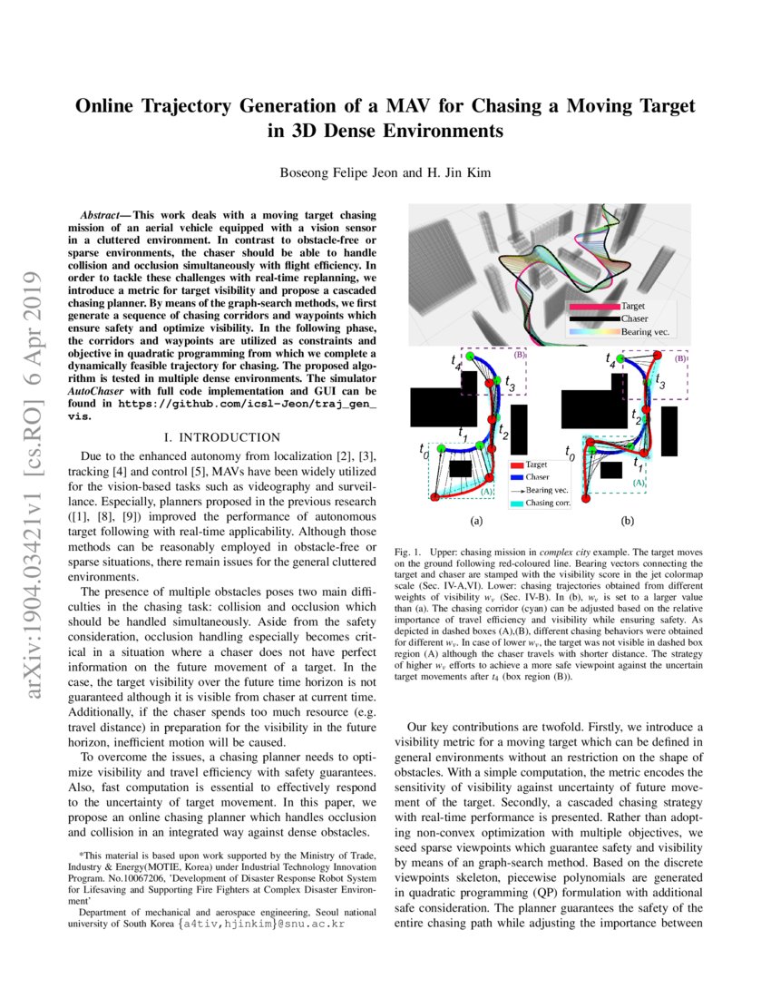 Online Trajectory Generation of a MAV for Chasing a Moving Target in 3D ...